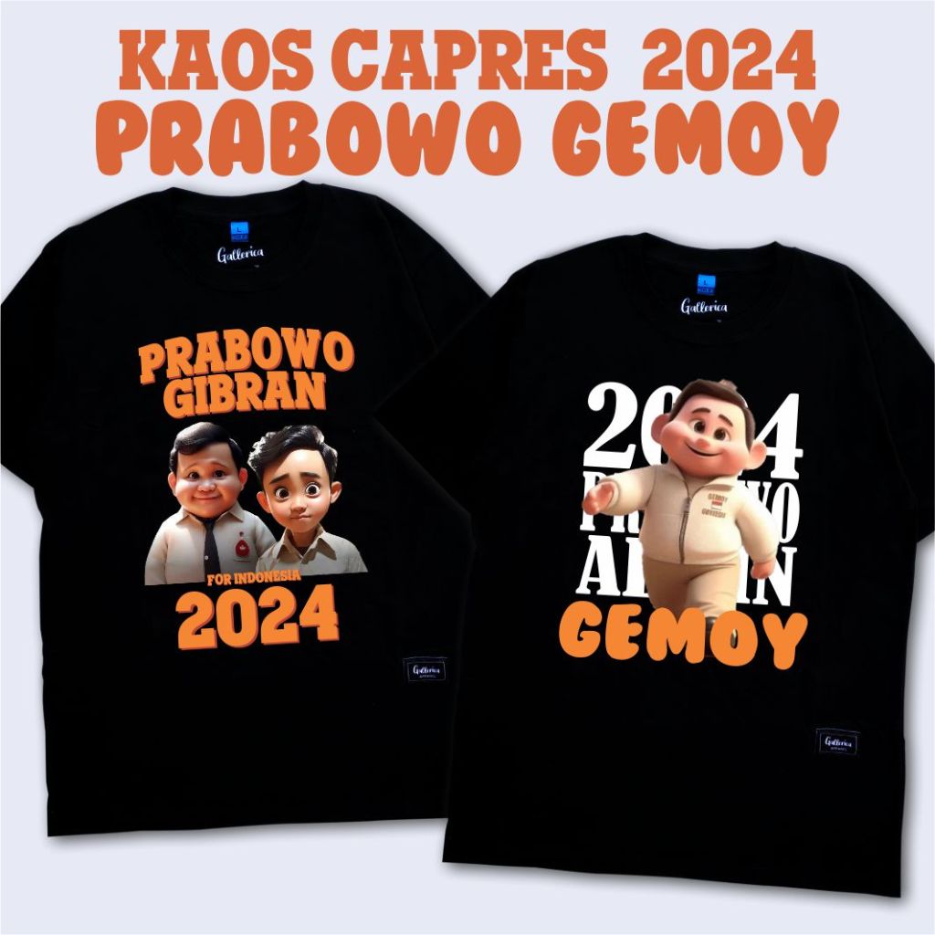 Jual Kaos Prabowo Gemoy Prabowo Gibran Capres 2024 - Gallerica Apparel ...