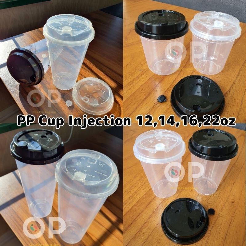 Jual TERMURAH Pp Cup Injection 12,14,16,22oz/ Gelas Boba / Gelas Cheese ...