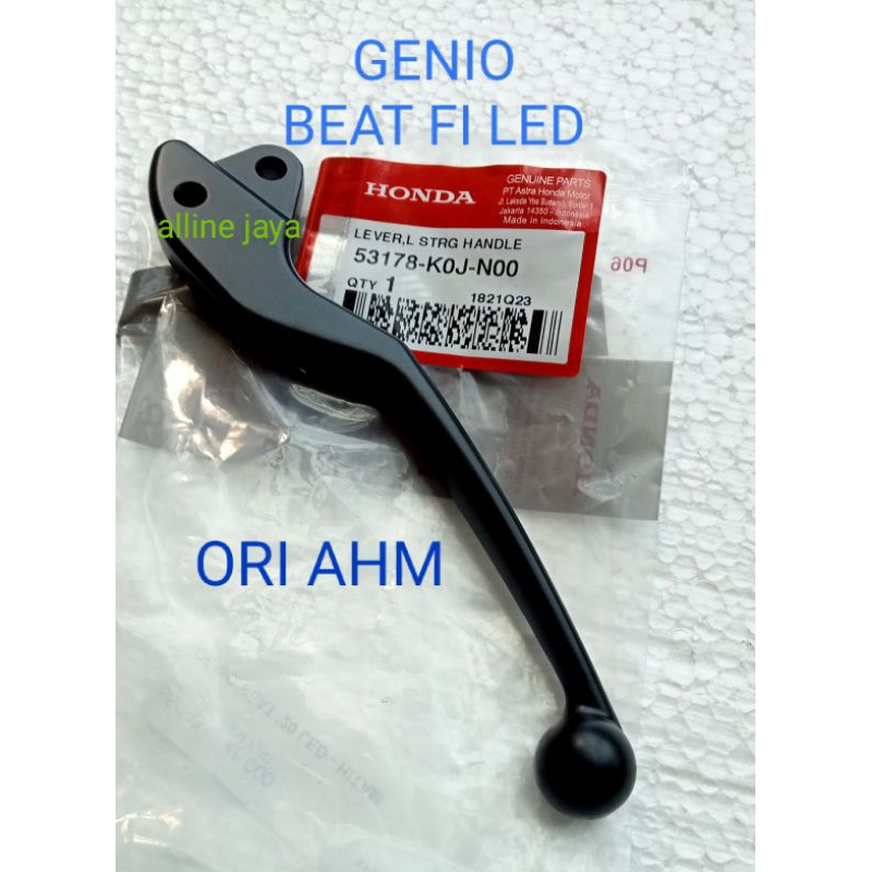 Jual 53178-K0J-N00 HANDEL REM KIRI GENIO/ BEAT FI LED HITAM ORI AHM ...