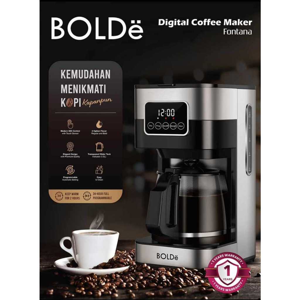Jual BOLDe Digital Coffee Maker Fontana | Shopee Indonesia