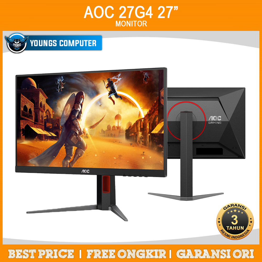 Jual LED MONITOR AOC 27G4/70 27" IPS 1080p 180Hz 1ms HDMI HDR10 Ergo ...