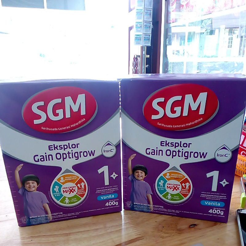 Jual SGM Eksplor Gain Optigrow 1 Plus Vanila 400 gr | Shopee Indonesia