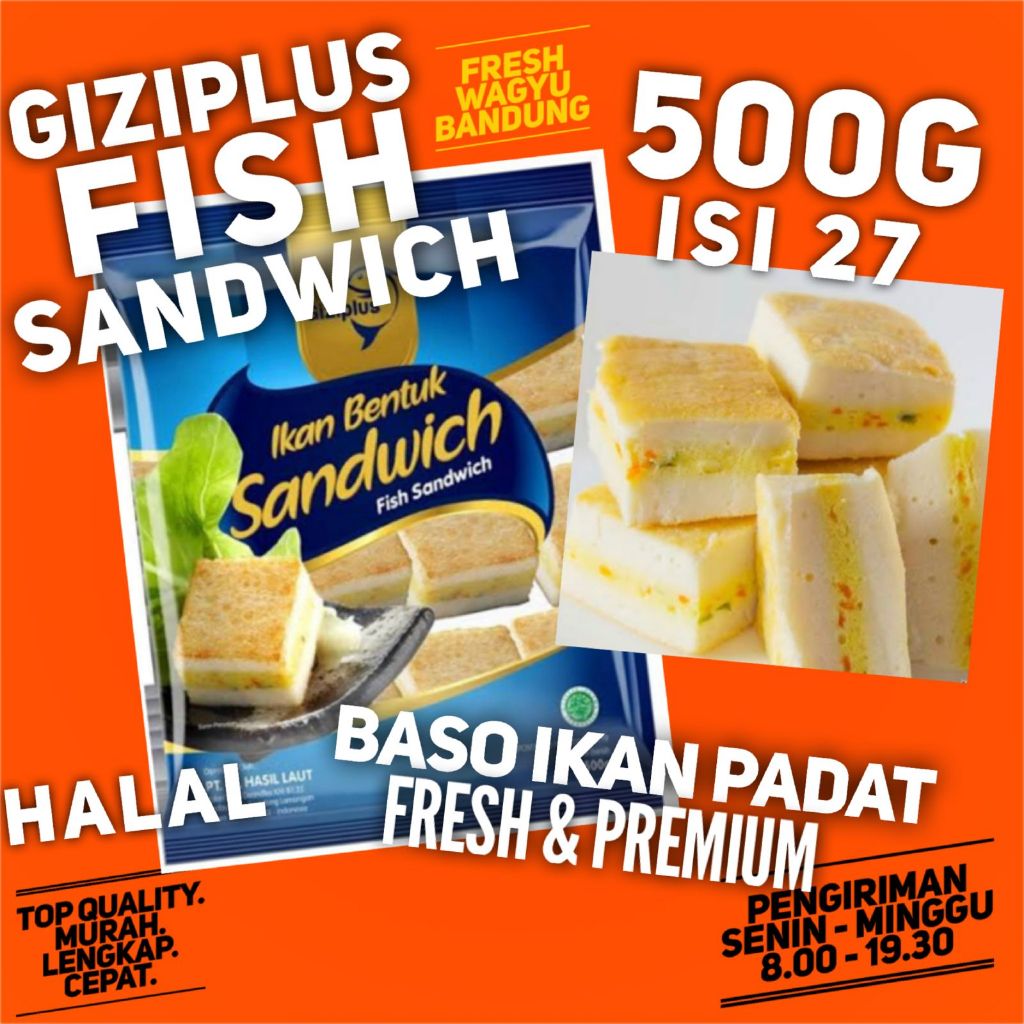 Jual GIZIPLUS FISH SANDWICH Baso Ikan Suki Shabu Steamboat Cedea ...