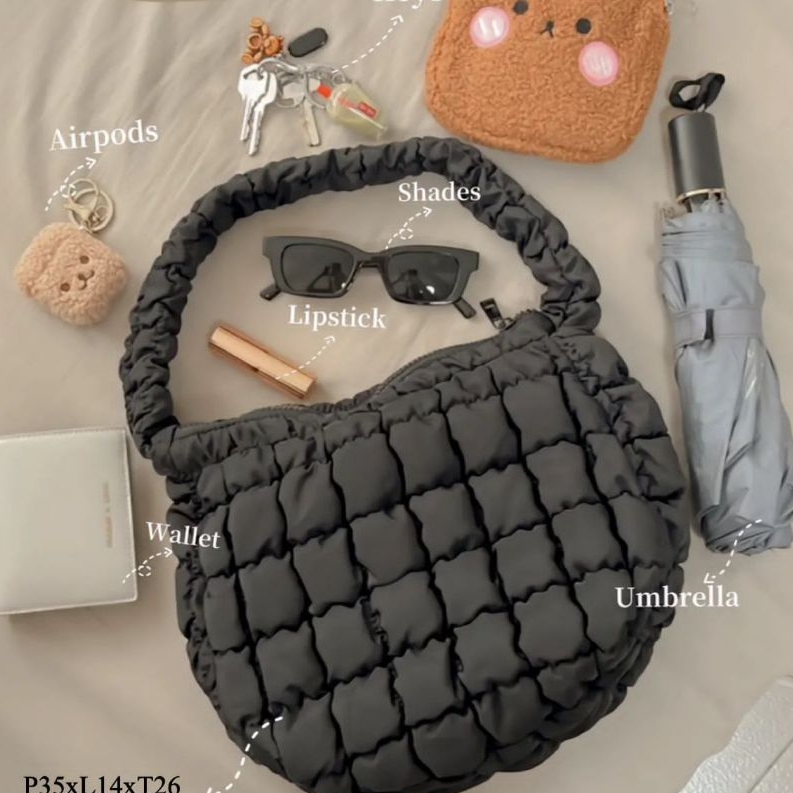 Jual TAS KOREA CARLYN BAG PUFFY | Shopee Indonesia