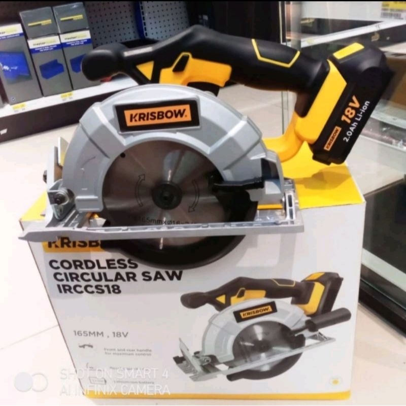 Jual Krisbow cordless circular saw 165mm 18v / gergaji kayu sirkular ...