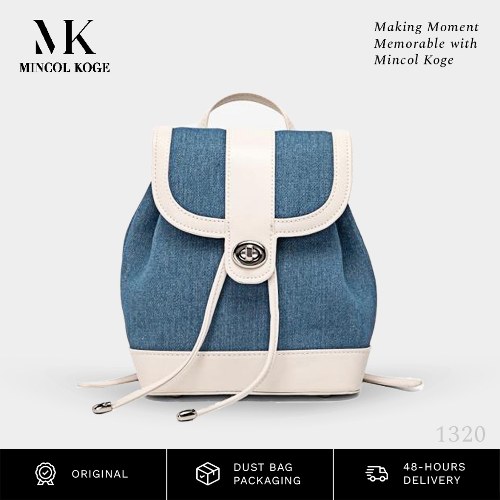 Jual 【MINCOL KOGE】Bella Backpack - Tas Fashion Wanita Leather ( 1320 ...