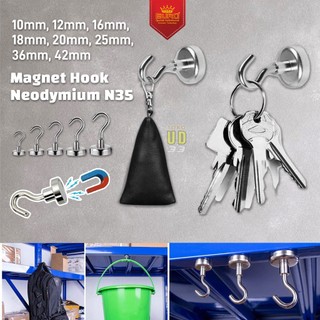 Jual STRONG MAGNET NEODYMIUM HOOK KAIL SUPER KUAT N35 Magnet Gantungan ...