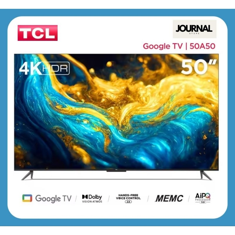 Jual SMART google TV TCL 50 inch A50 50A50 4K UHD MEMC DOLBY Garansi ...