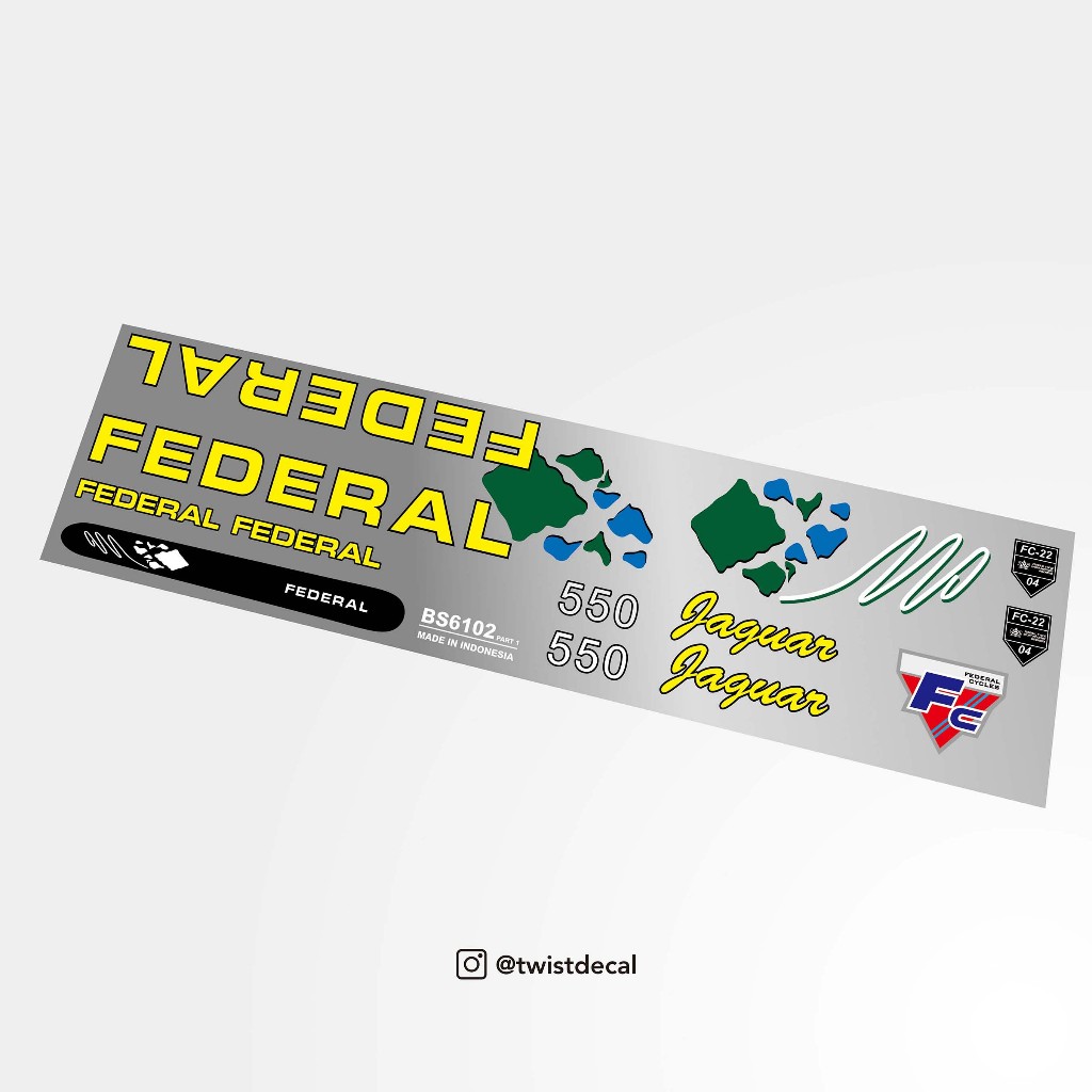 Jual STIKER DECAL FEDERAL JAGUAR 550 | Shopee Indonesia