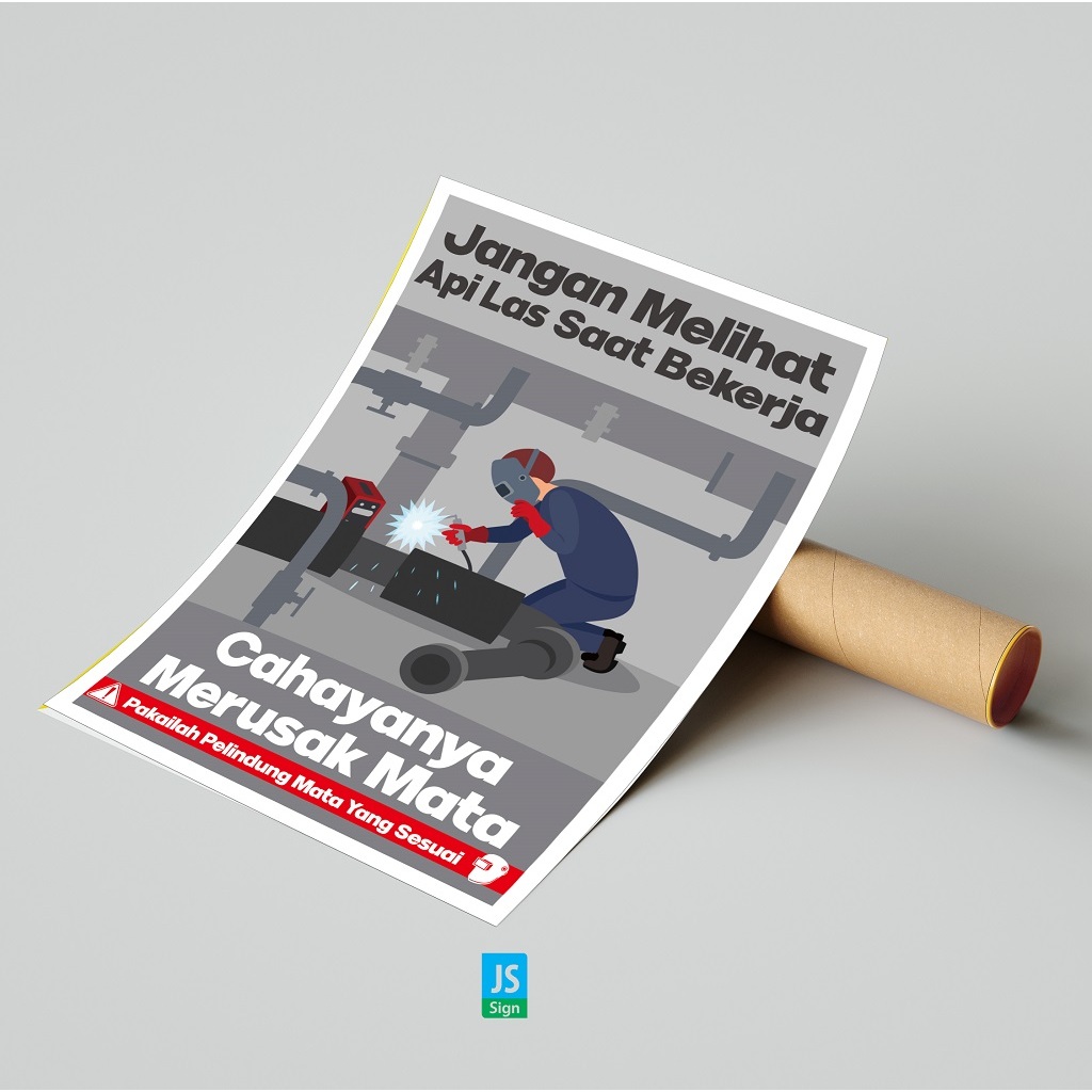 Jual POSTER SAFETY K3 - JANGAN MELIHAT API LAS | Shopee Indonesia