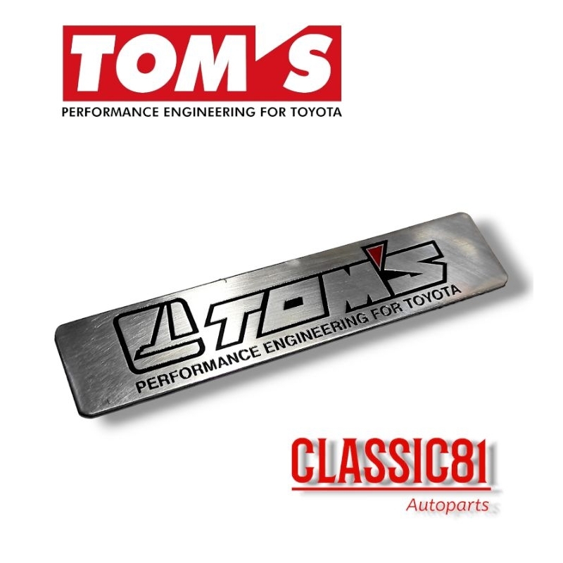 Jual EMBLEM BADGES TOMS RACING TOYOTA STAINLESS (120mmX25mm) | Shopee ...