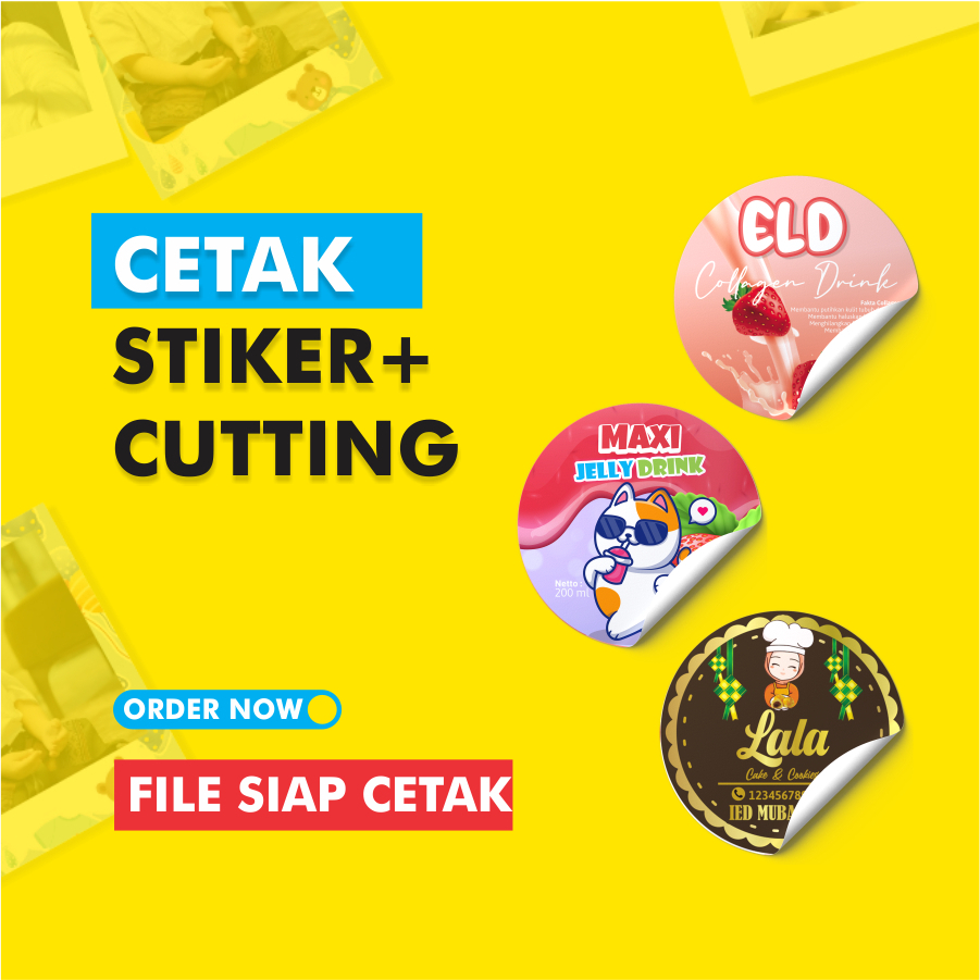 Jual Cetak Stiker Label Makanan / Label Kemasan + Cutting / Cetak ...