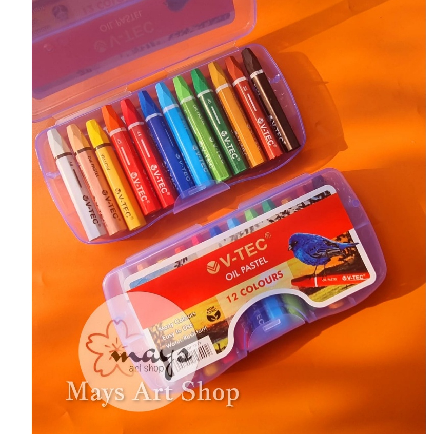 Jual Crayon Oil Pastel 12 Warna V-Tec / Crayon Mewarnai Anak 12 Colors ...