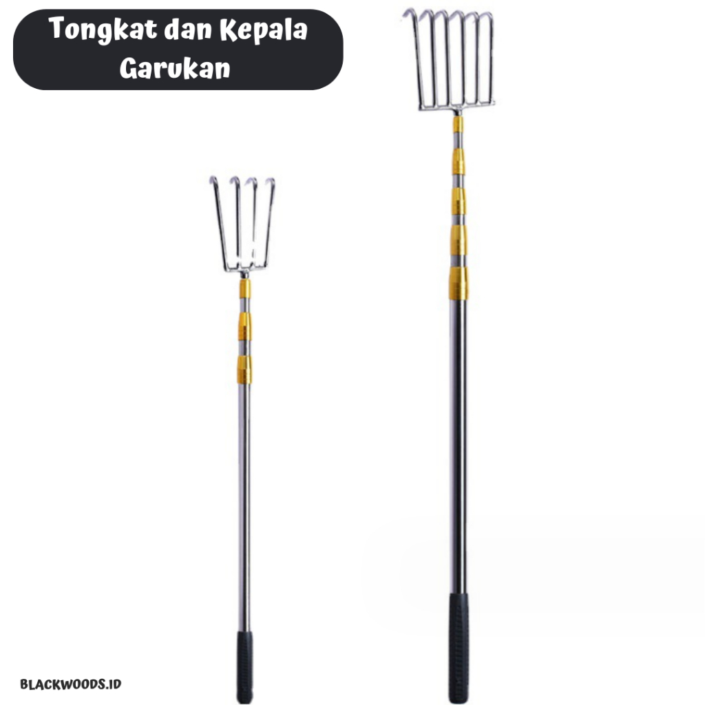 Jual Tongkat Kepala Garukan Sampah Besi Baja Bisa Pasang Tongkat ...