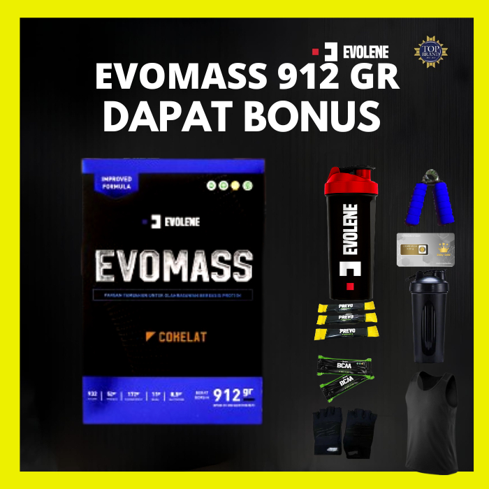 Jual EVOMASS 912GR EVOLENE ORIGINAL SUSU PROTEIN GAINER 2LBS 2 LB LBS ...