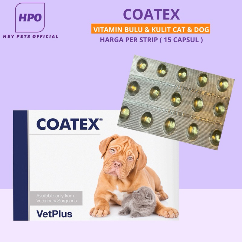 Jual Coatex Vetplus Vitamin Kulit Dan Bulu Untuk Kucing Dan Anjing ...