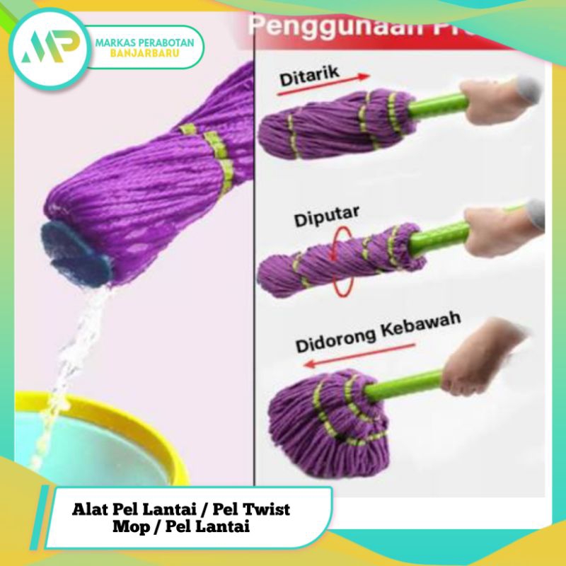 Jual Alat Pel Lantai / Pel Twist Mop / Pel Lantai / Pel Tarik 107 / Pel ...