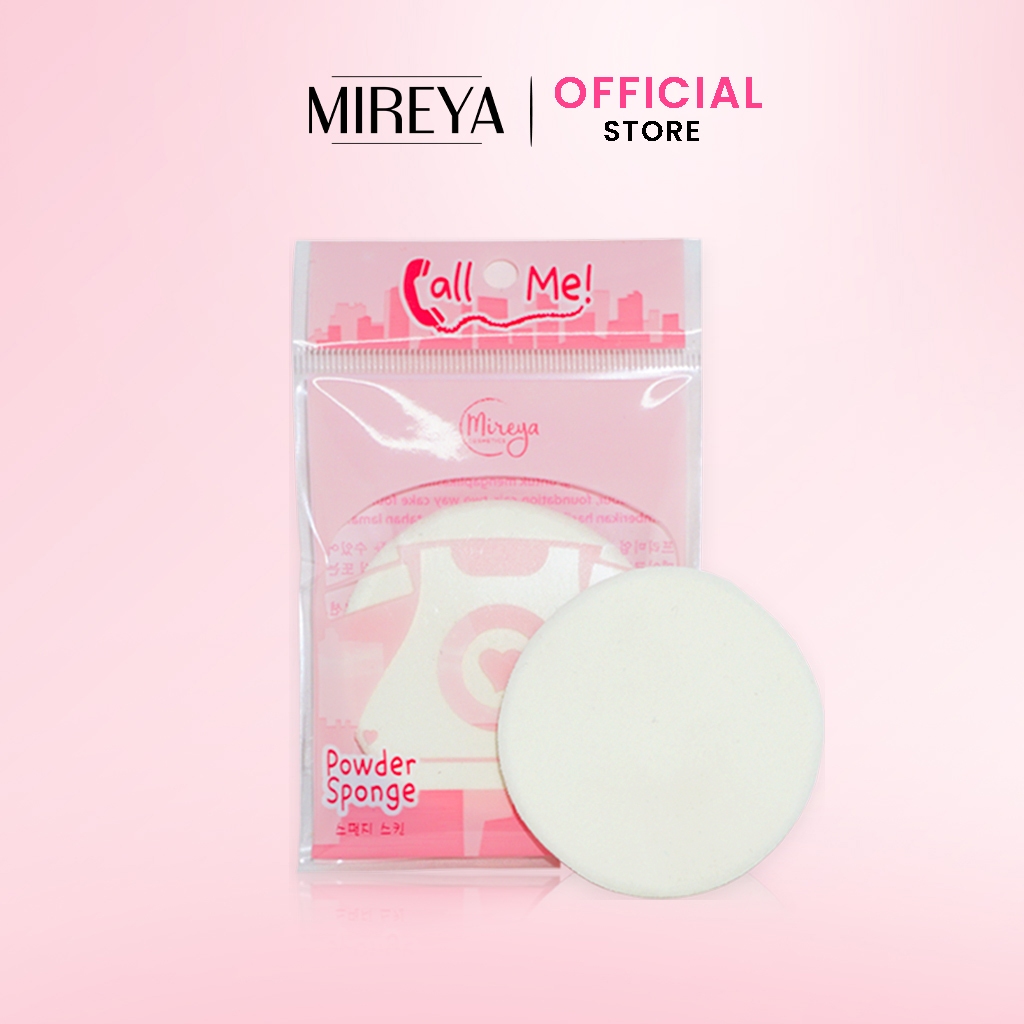 Jual Mireya PREMIUM Powder Sponge Bulat Putih (Call Me) - Round Sponge ...