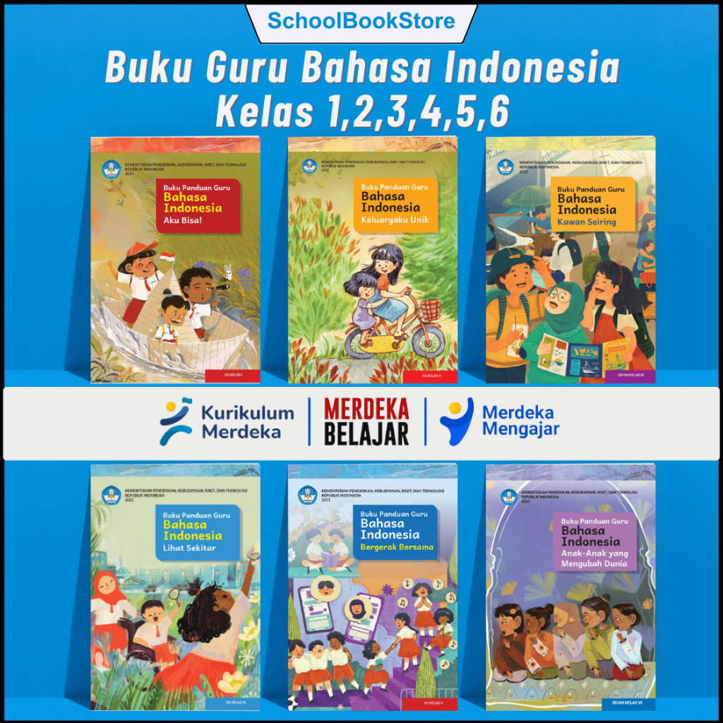 Jual Buku Guru Bahasa Indonesia Kelas 1,2,3,4,5,6 SD MI Kurikulum Merdeka Untuk Pegangan Panduan ...
