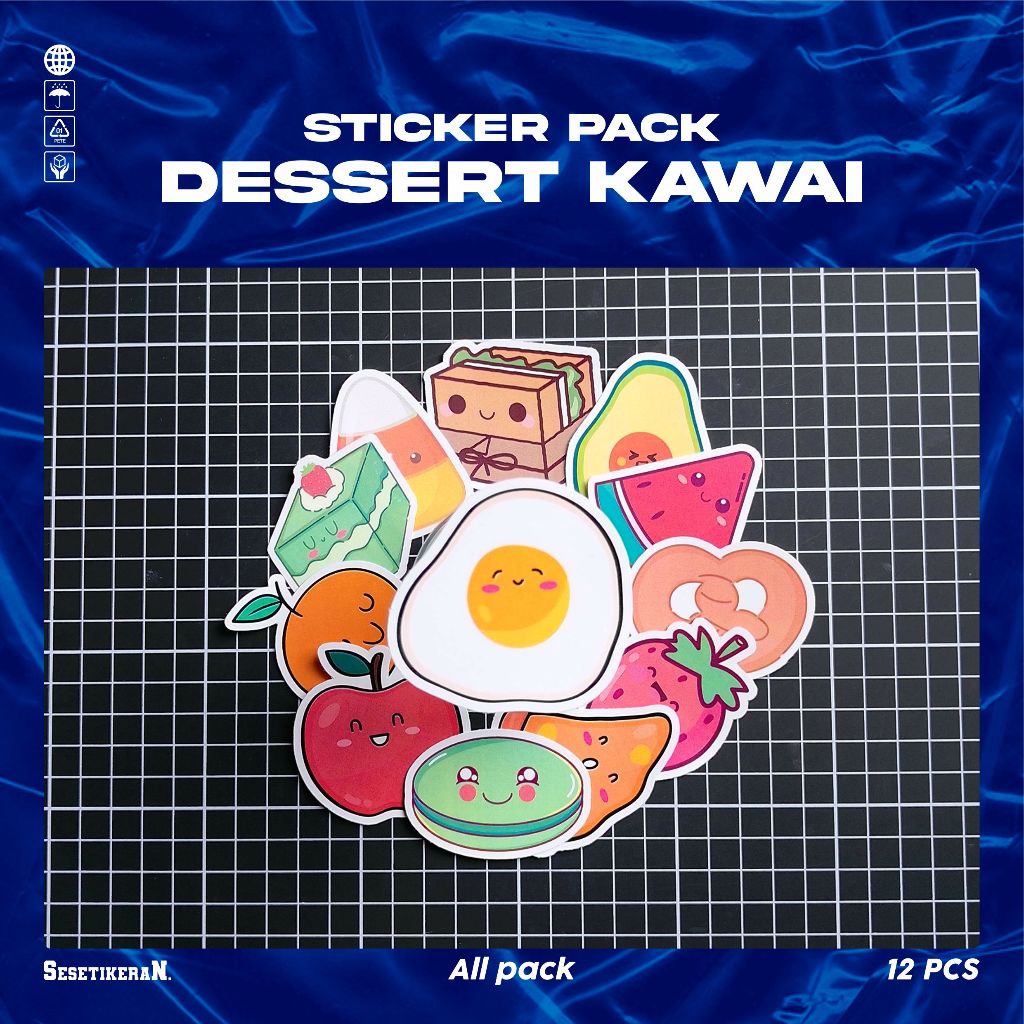 Jual Sesetikeran Stiker Pack Dessert Kartun Lucu Keren Untuk Koper ...