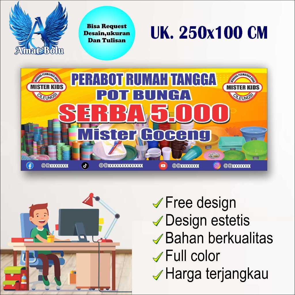 Jual BANNER BACKDROP MMT SPANDUK PERABOT RUMAH TANGGA SERBA GOCENG ...