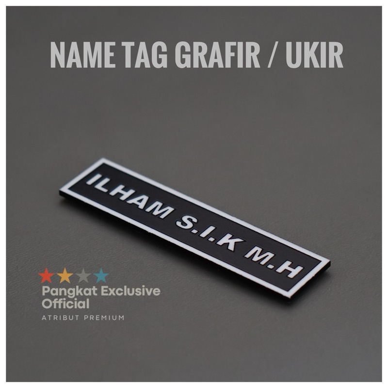 Jual PAPAN NAMA GRAFIR NAME TAG GRAFIR / UKIR | Shopee Indonesia