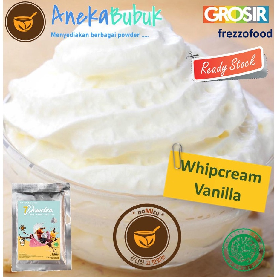 Jual 65 Bubuk Whipped Cream Rasa Vanilla 1 kg / Whip Cream Bubuk Powder ...