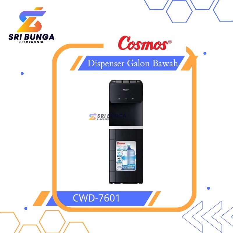 Jual Dispenser Air Galon Bawah COSMOS CWD-7601 Water Dispenser 3 kran ...