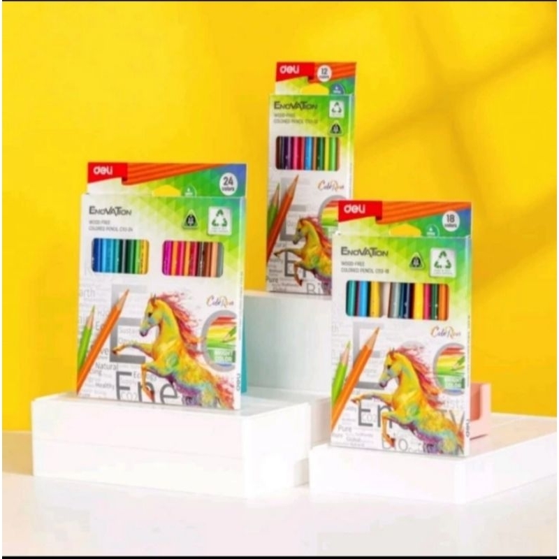 Jual YENYEN_ATK Deli Color Run Color Pencil / Pensil Warna 12/24 Warna ...