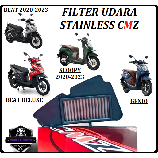 Jual FILTER UDARA STAINLESS BEAT FI NEW LED 2020 DELUXE / GENIO 2021 ...