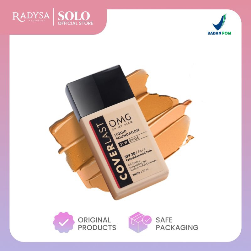 Jual 𝐑𝐀𝐃𝐘𝐒𝐀 - OMG Oh My Glam Coverlast Liquid Foundation 25ml - Alas ...