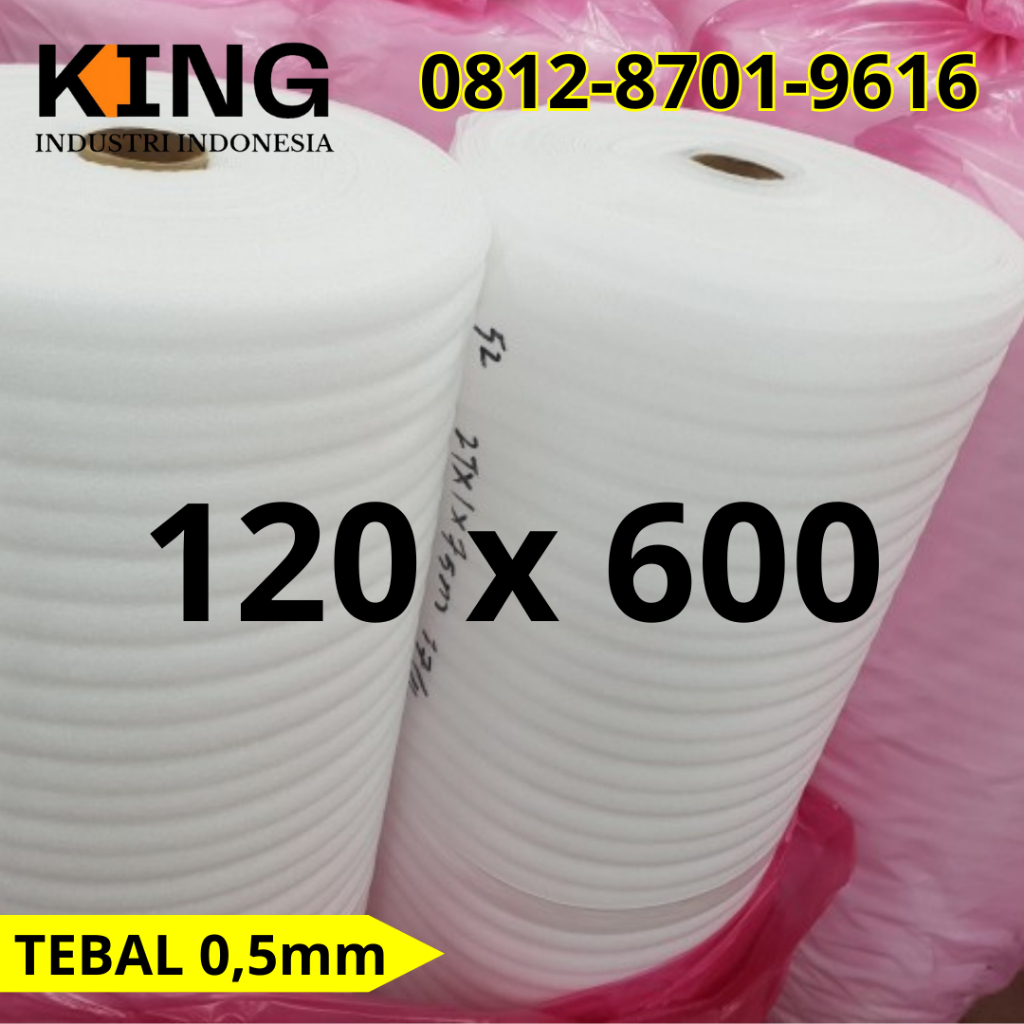 Jual PE Foam Busa Polyfoam Roll Tebal 0,5mm Uk 120cm x 600 Meter ...