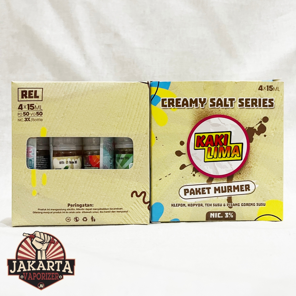 Jual [SALT] KAKI LIMA CREAMY PACK PAKET MURMER SALT 15ML X 4PCS 3% ...