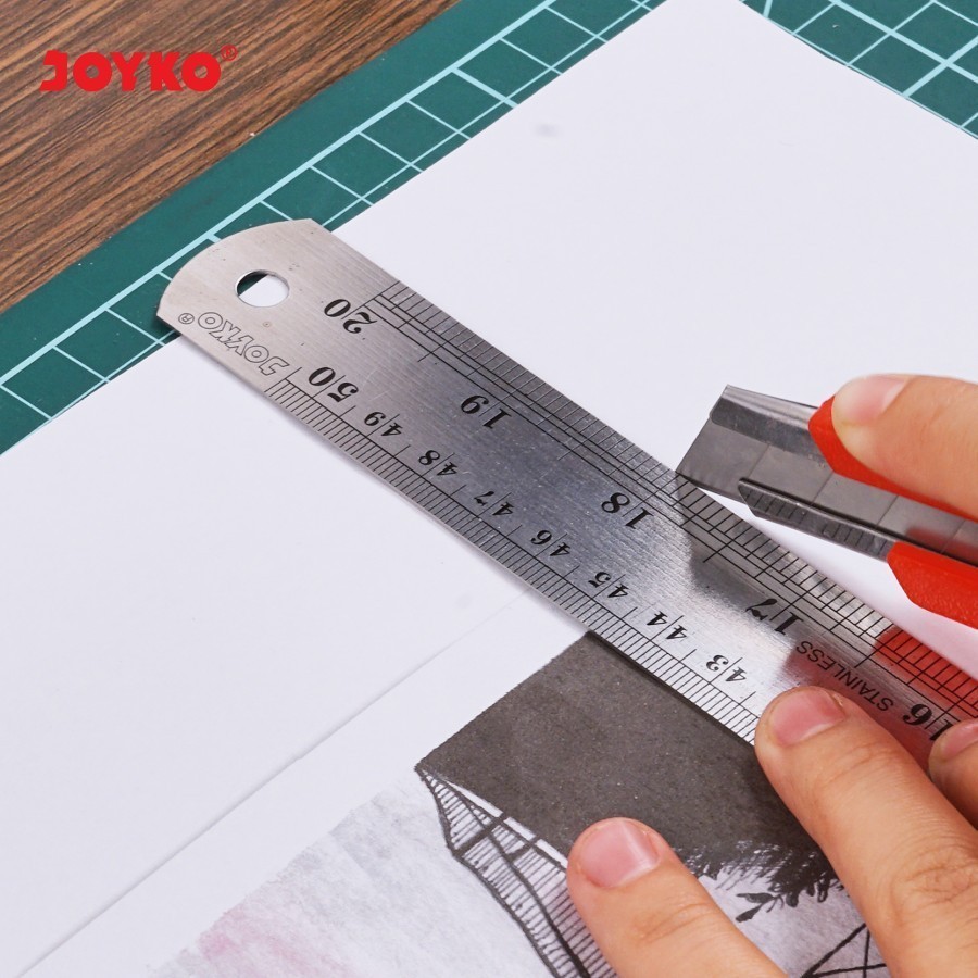 Jual Penggaris Besi JOYKO Stainless Steel Ruler 100 cm / 1 Meter ...