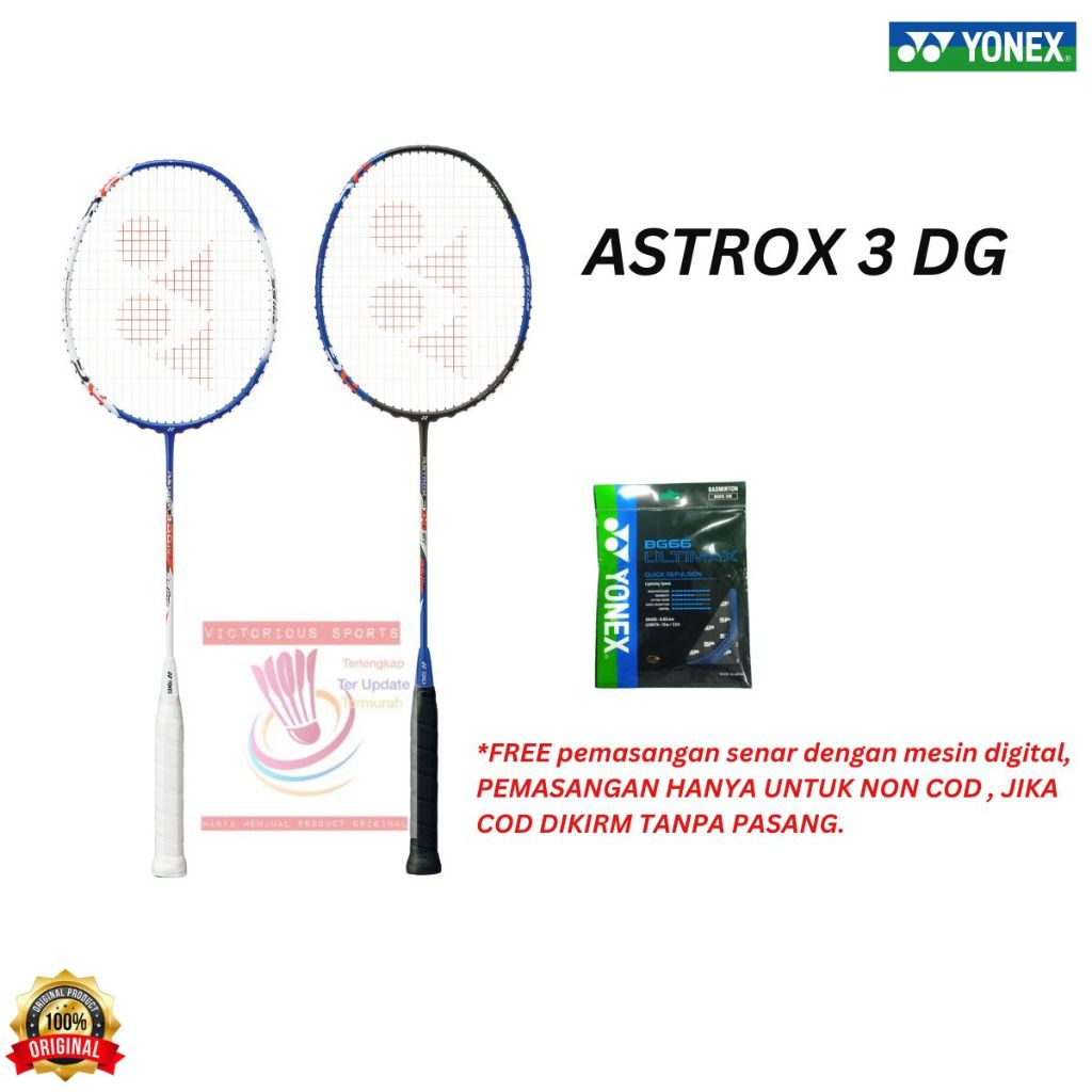Jual RAKET BADMINTON BULUTANGKIS YONEX ASTROX 3 DG HF ST ORIGINAL | Shopee Indonesia