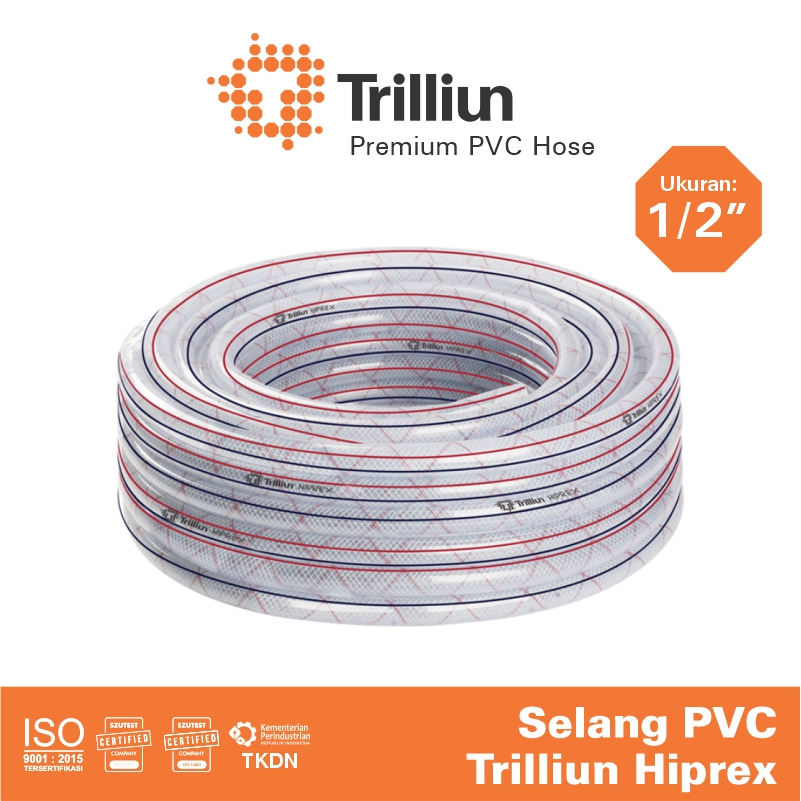 Jual Selang Air PVC Trilliun Hiprex 1/2" Inch - 20 Meter | Shopee Indonesia