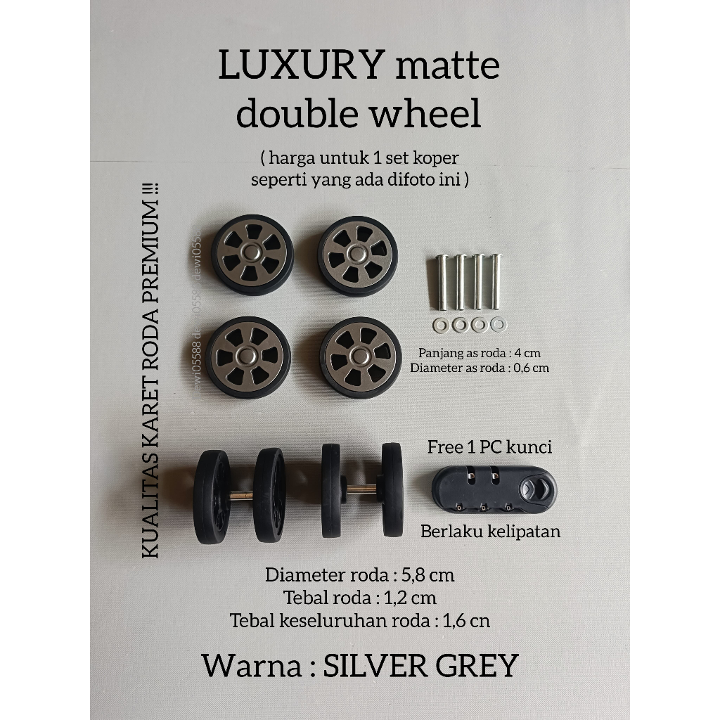 Jual RODA KOPER, RODA DOUBLE WHEEL, CINCIN KARET RODA, RODA PENGGANTI ...