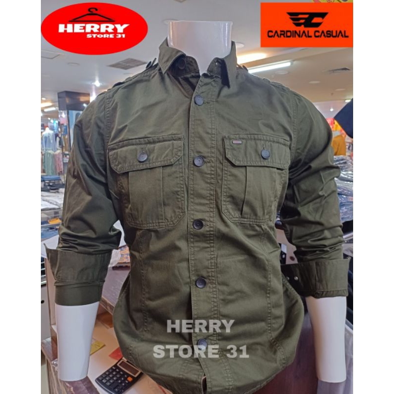 Jual (TERBARU) KEMEJA CARDINAL CASUAL ORIGINAL PREMIUM QUALITY HIJAU ...