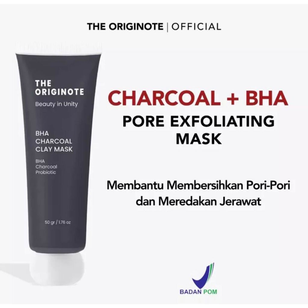 Jual The Originote BHA Charcoal Clay Mask 50g | Shopee Indonesia