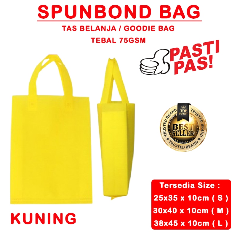 Jual Spunbond Goodie Bag Tas Belanja Model Tali Handle Kantong Kain ...