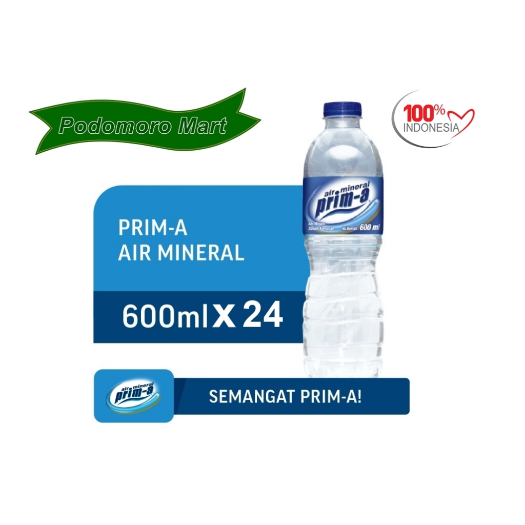 Jual air mineral prima 600ml x 24pcs | Shopee Indonesia