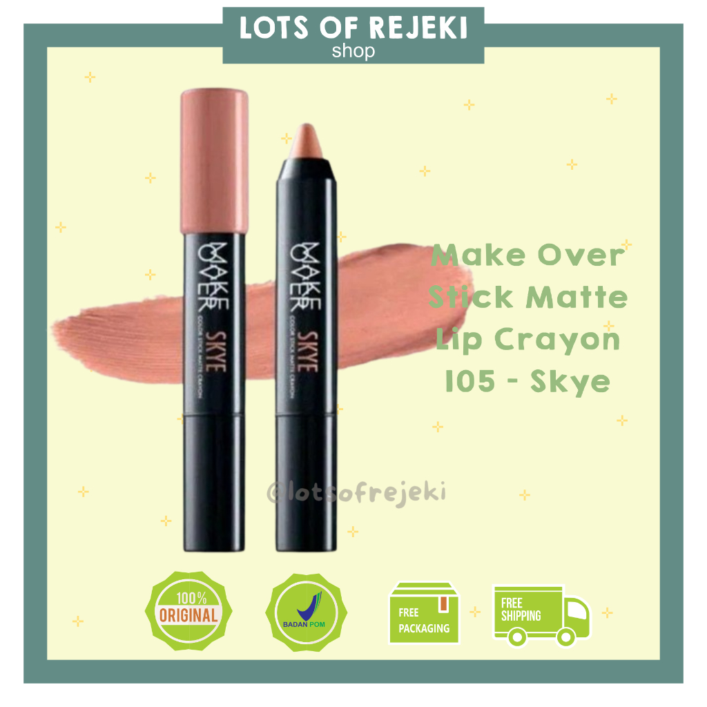 Jual Make Over Stick Matte Lip Crayon - 105 Skye | Shopee Indonesia