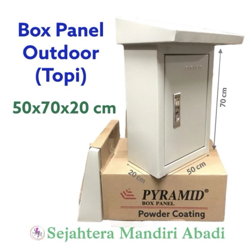 Jual Box Panel Listrik 50x70x20 Outdoor Pyramid Topi Powder Coating ...