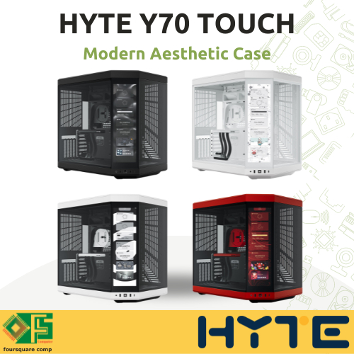 Jual Hyte Y70 Touch Modern Aesthetic Case | PC Casing Premium Black ...