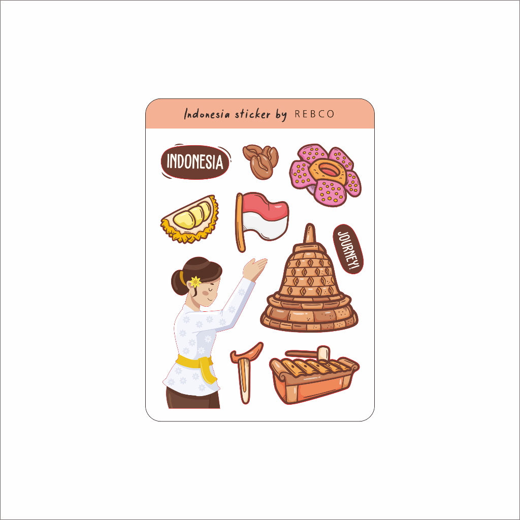 Jual Indonesia stiker pack | batik stiker | stiker perangko | girl ...