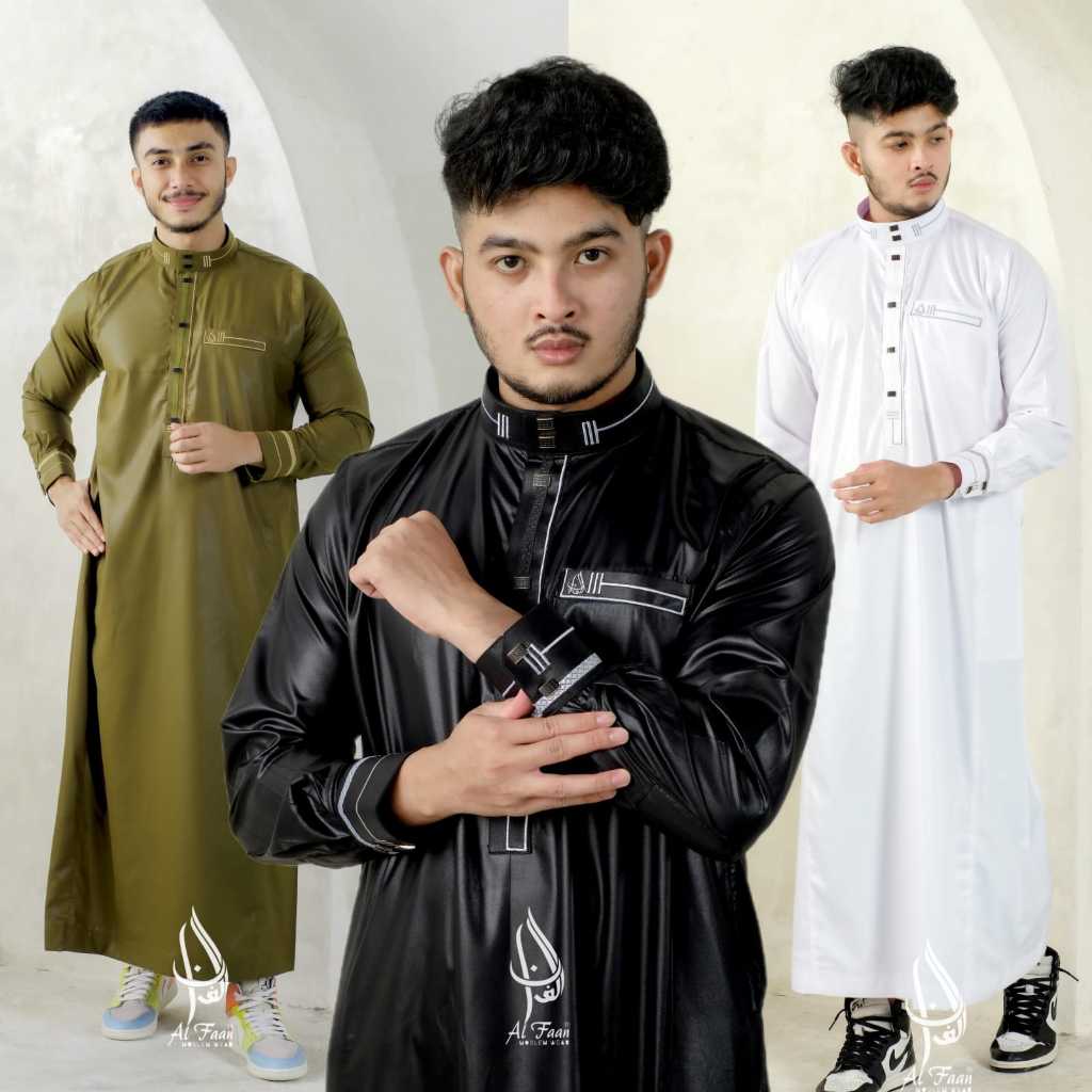 Jual jubah Pria Gamis Pria Jubbah Mewah Model Terbaru Al faan jubah reguler jubah mewah bordir ...
