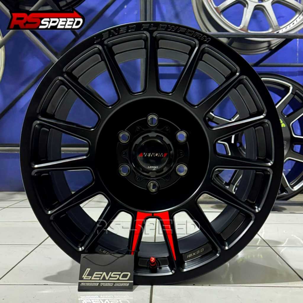 Jual Velg Lenso Venom 8 Terbaru Original Made In Thailand Ring 18 Lobang 6 Pcd 6x139,7 Pelek ...