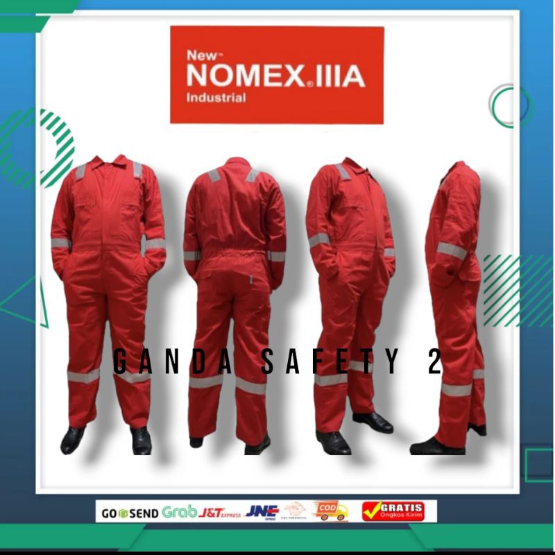 Jual Wearpack Coverall New Nomex IIIA Anti Api Original-Merah ...