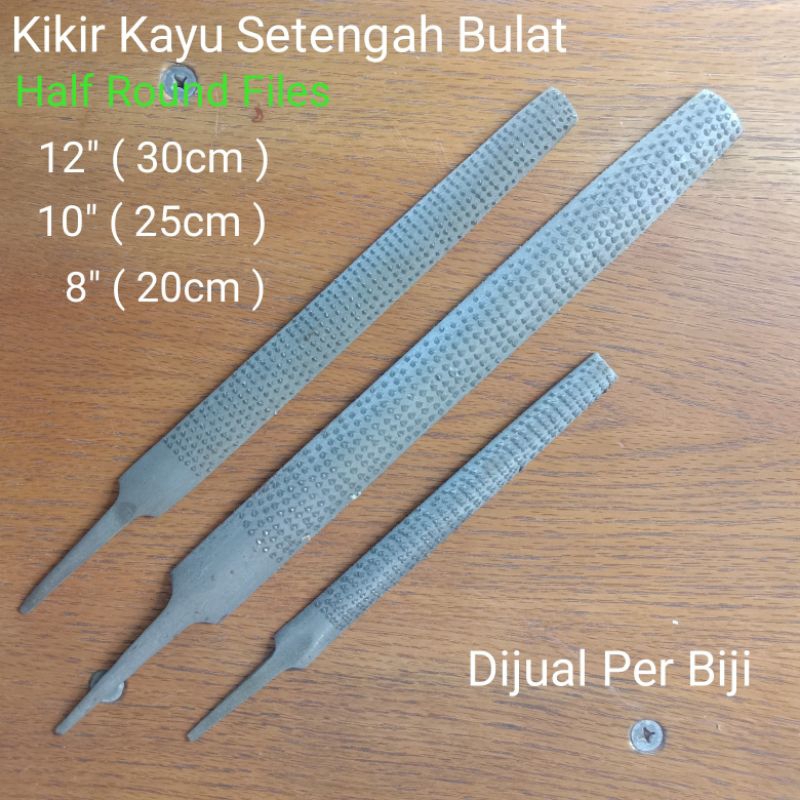 Jual kikir kayu Patar Setengah lingkaran ( Half Round Files ) 12" -10 ...