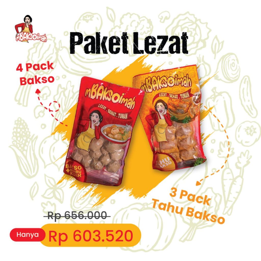 Jual mBAKSOimah Paket LEZAT (3 pack tahu bakso dan 4 pack bakso halus ...